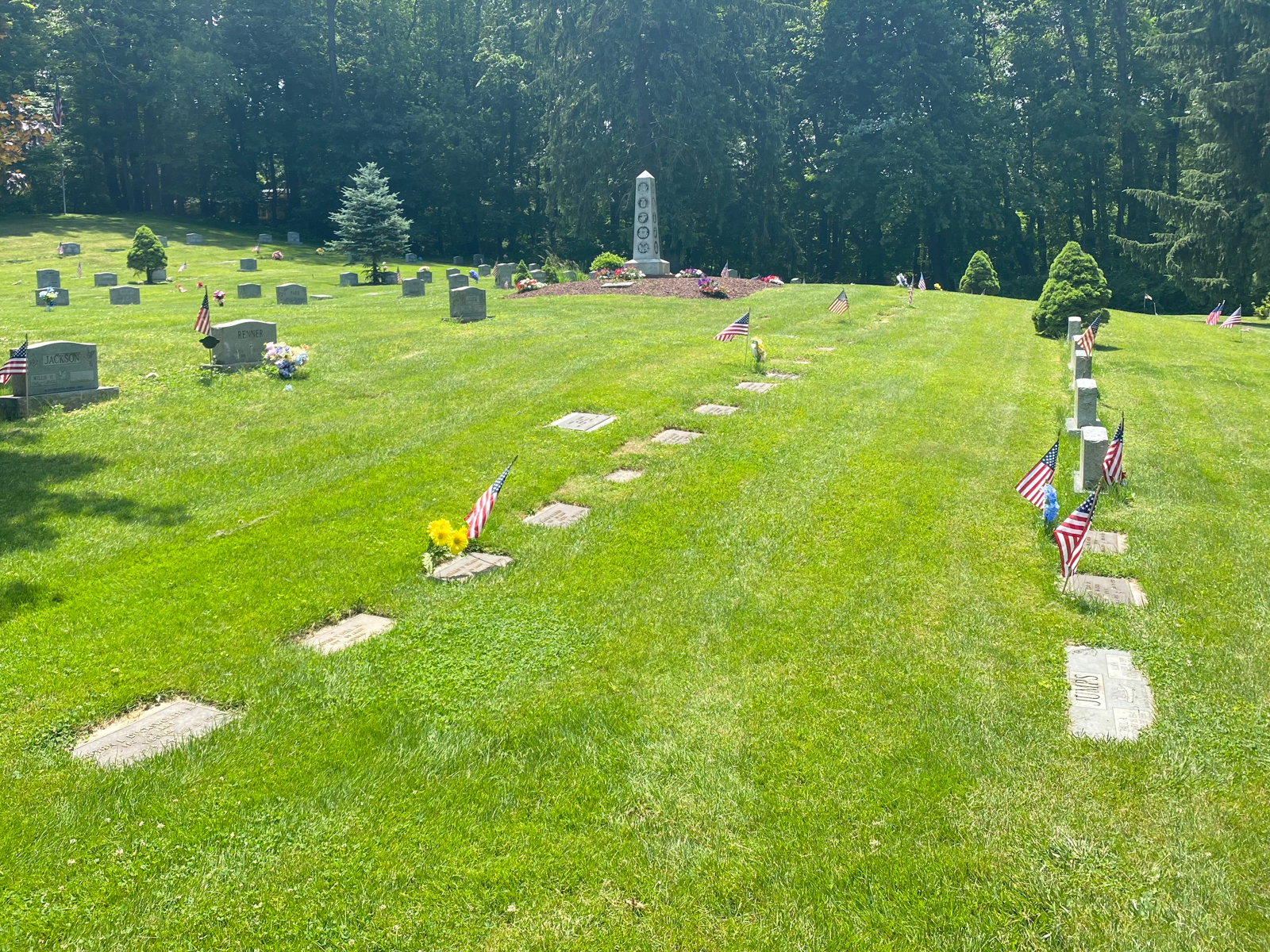 Grave Markers at Canton Cemetery Association